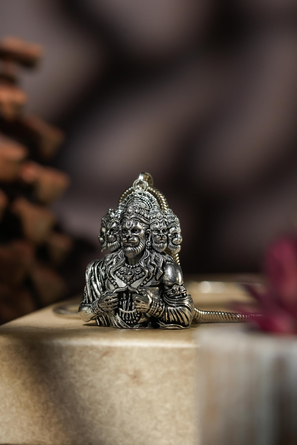 Panchamukhi Hanuman Pendant With Snake Chain – DropNest